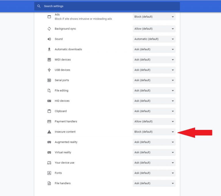 Enable Mixed Content In Google Chrome and Microsoft Edge - Cape Weather