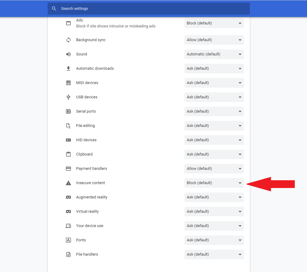 Enable Mixed Content In Google Chrome and Microsoft Edge - Cape Weather