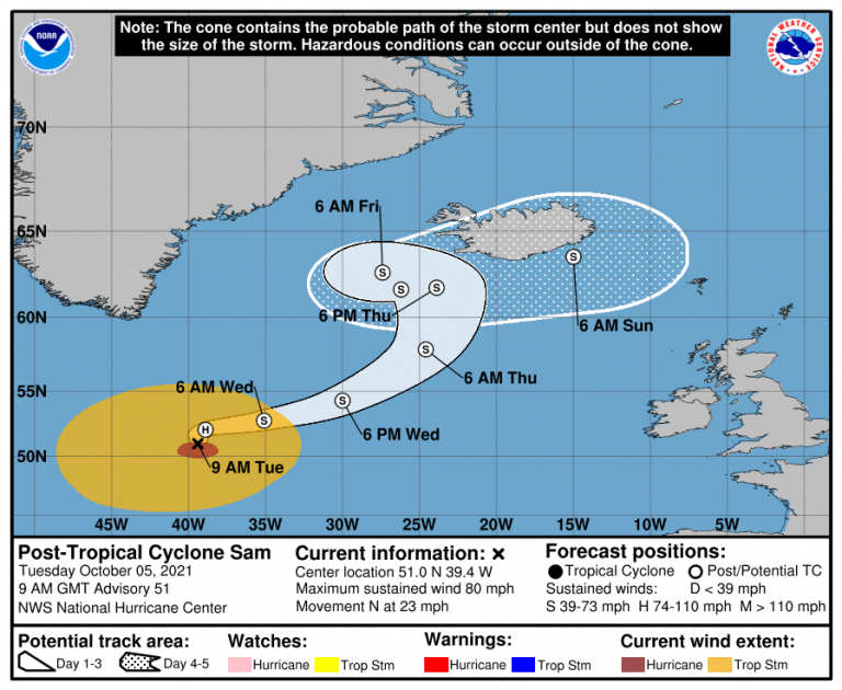 POST-TROPICAL CYCLONE SAM