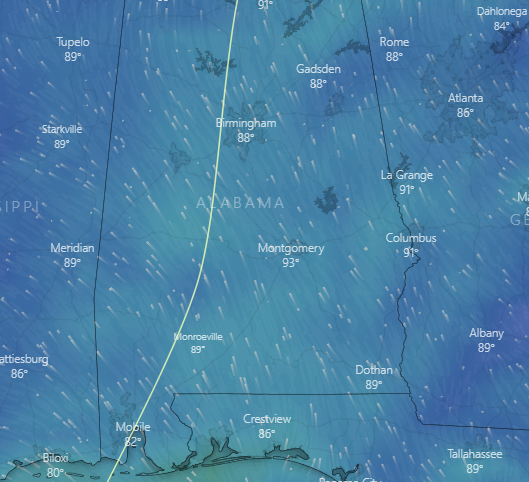 Alabama Wind Forecast