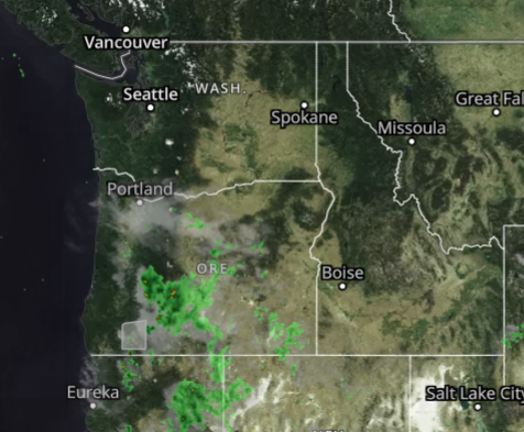 Pacific Northwest Weather Doppler Radar and Satellite Map