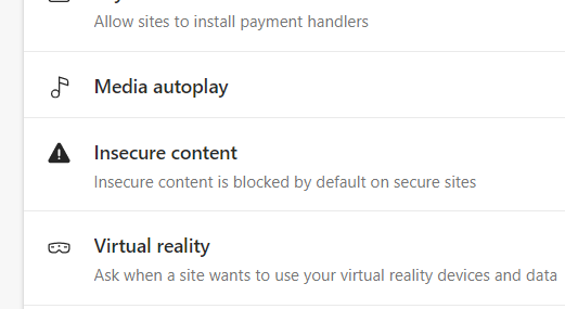 Enable Mixed Content In Google Chrome and Microsoft Edge