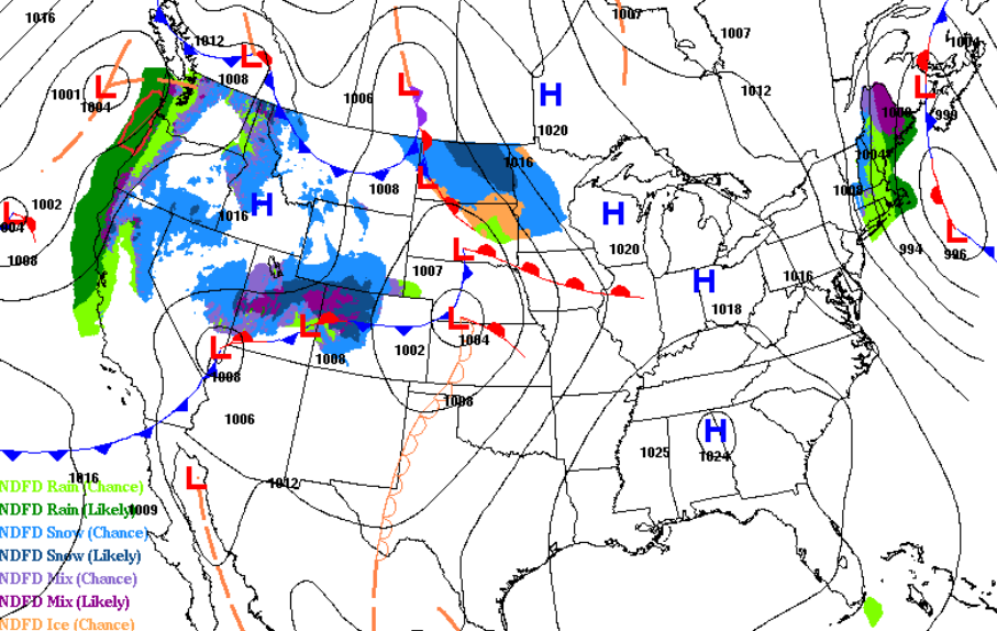 WPC Frontal Systems Short Term Forecast
