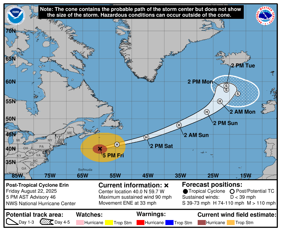 POST-TROPICAL CYCLONE ERIN