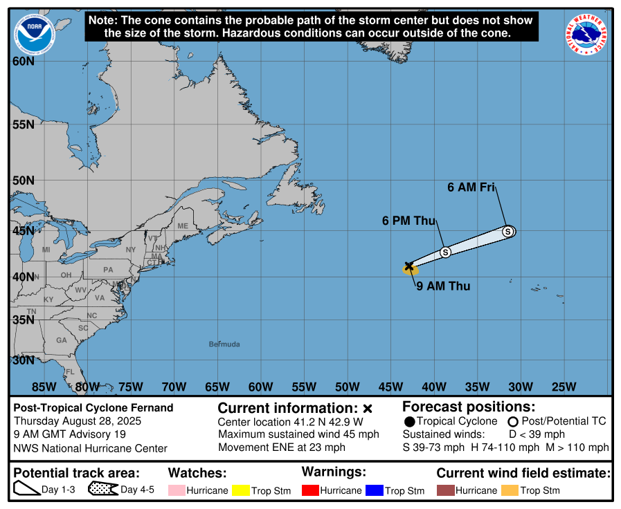 POST-TROPICAL CYCLONE FERNAND