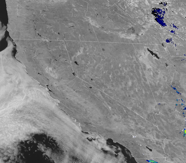 Pacific Southwest Weather Satellite RGB Sandwich
