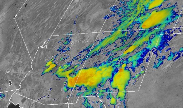 Southern Rockies Weather Satellite RGB Sandwich